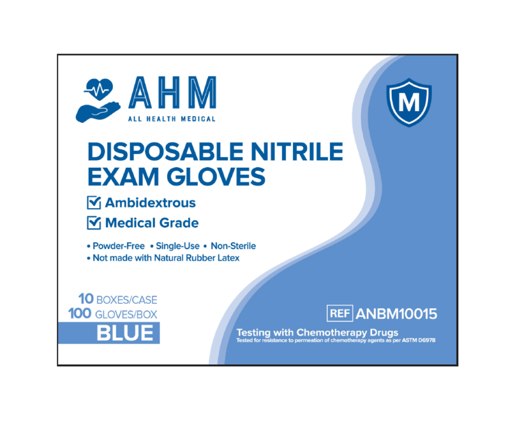 AHM Nitrile Gloves (Carton) - All Health Medical